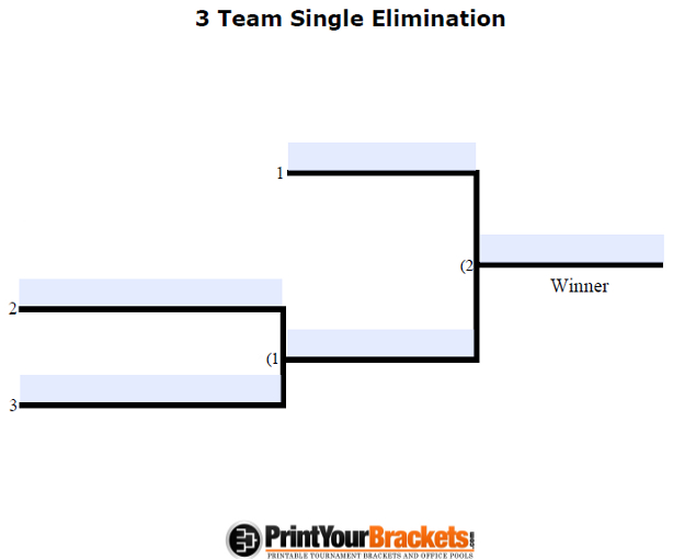 Fillable Seeded 3 Tournament Bracket- Editable Bracket